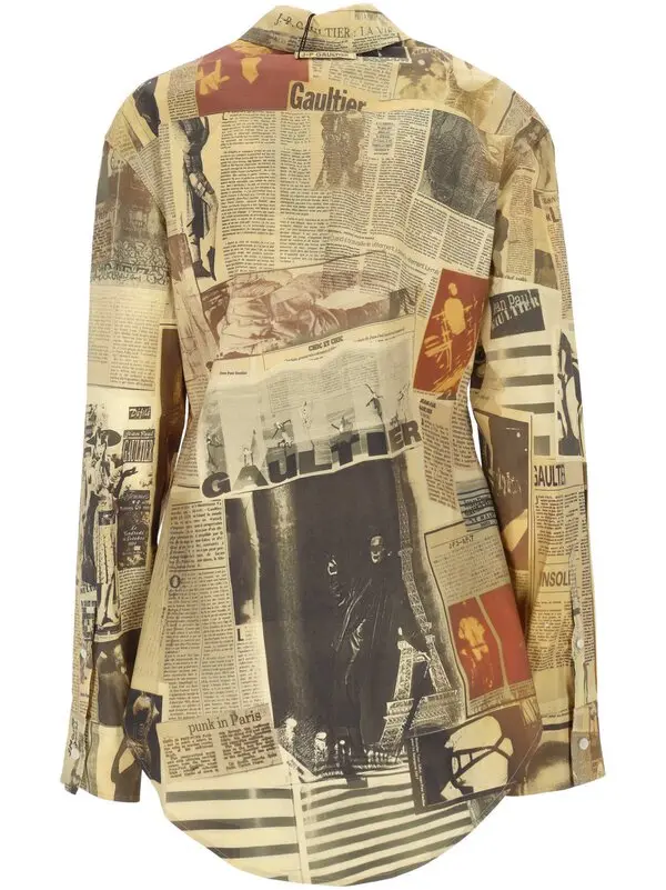 JEAN PAUL GAULTIER Newspaper Print Shirt