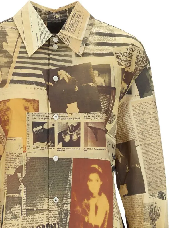JEAN PAUL GAULTIER Newspaper Print Shirt