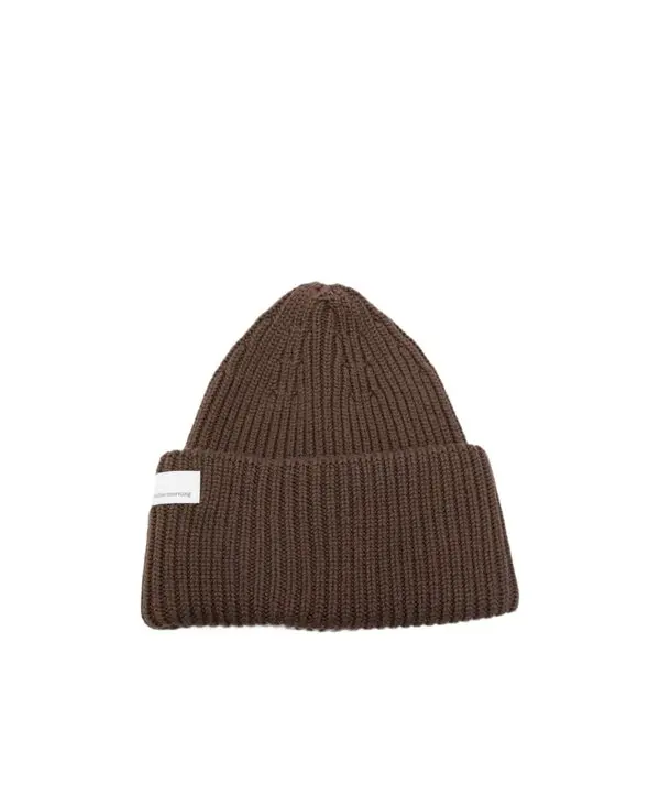 NINE:INTHE:MORNING Cuffed Knit Hat - Brown