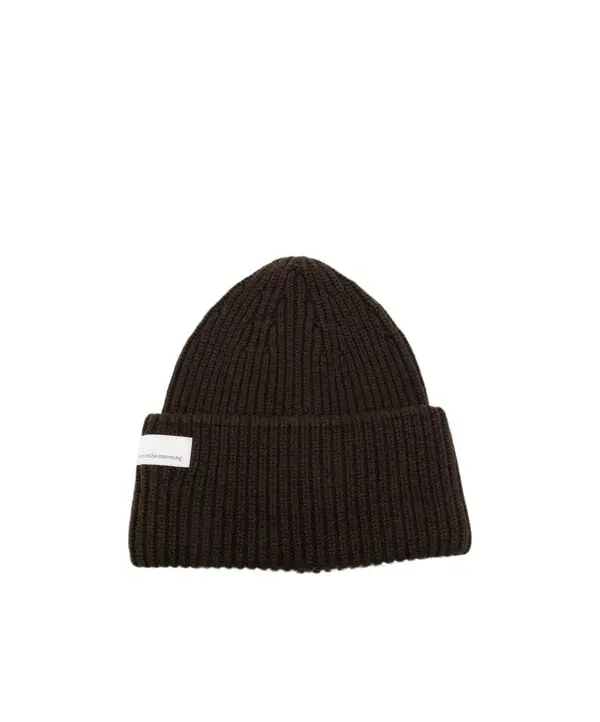 NINE:INTHE:MORNING Cuffed Knit Hat - Dark Brown