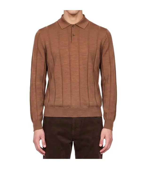 Canali Long-sleeve Polo Sweater