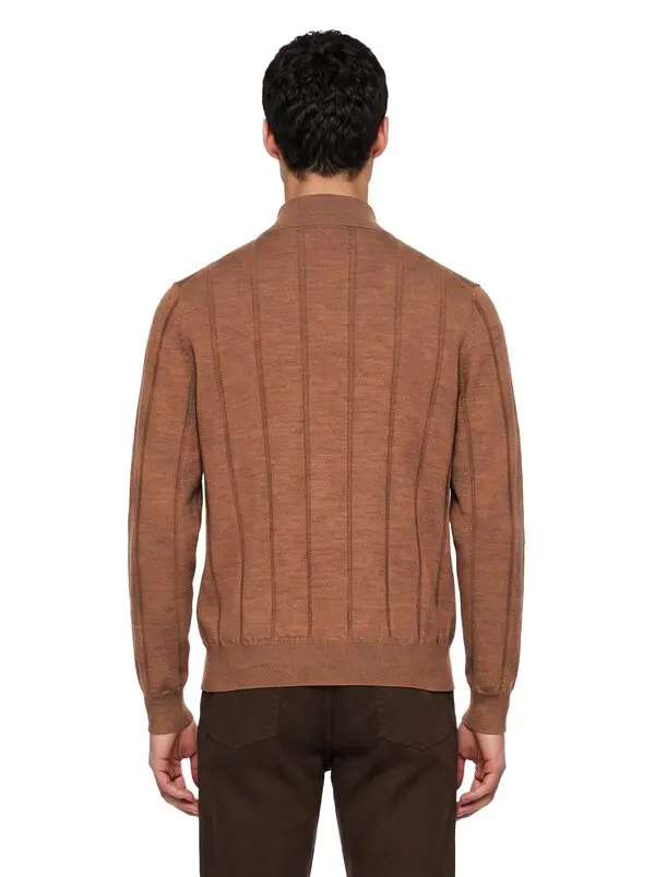 Canali Long-sleeve Polo Sweater