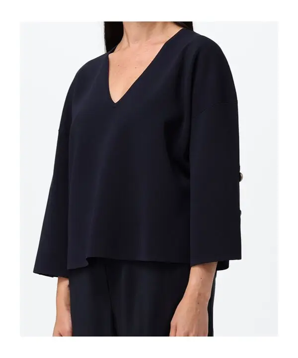 Max Mara Button-detail V-neck Top