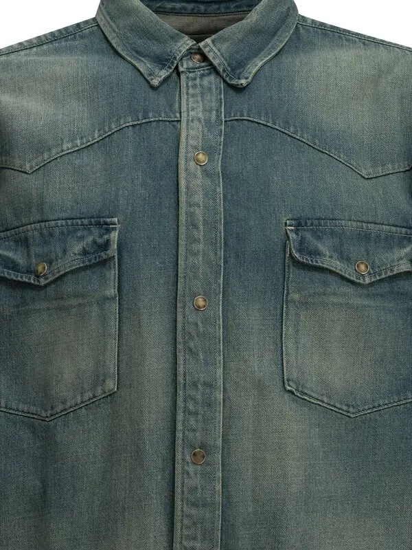 A.PRESSE Vintage Western Denim Shirt
