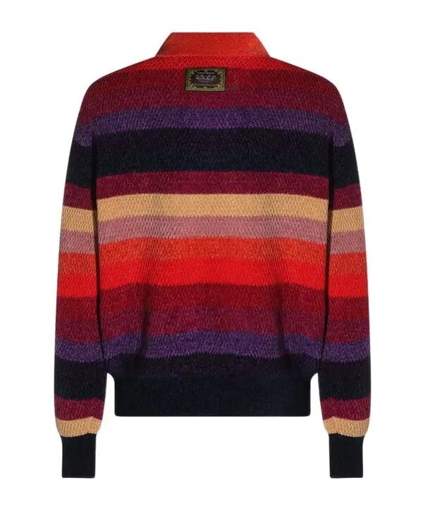 Drole De Monsieur Long-sleeve Knitted Polo Shirt