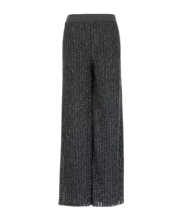 Missoni Metallic Knit Wide-leg Trousers - Black