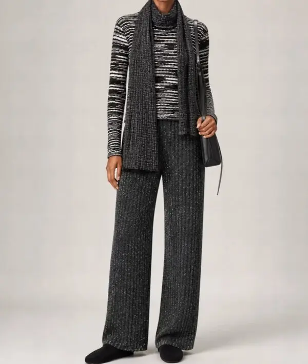 Missoni Metallic Knit Wide-leg Trousers