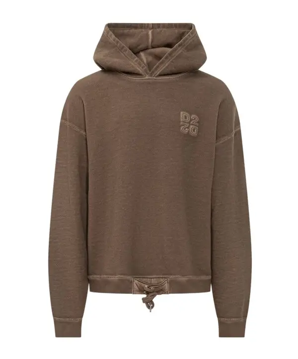 Dsquared2 Upside Down Relax-fit Hoodie - Brown