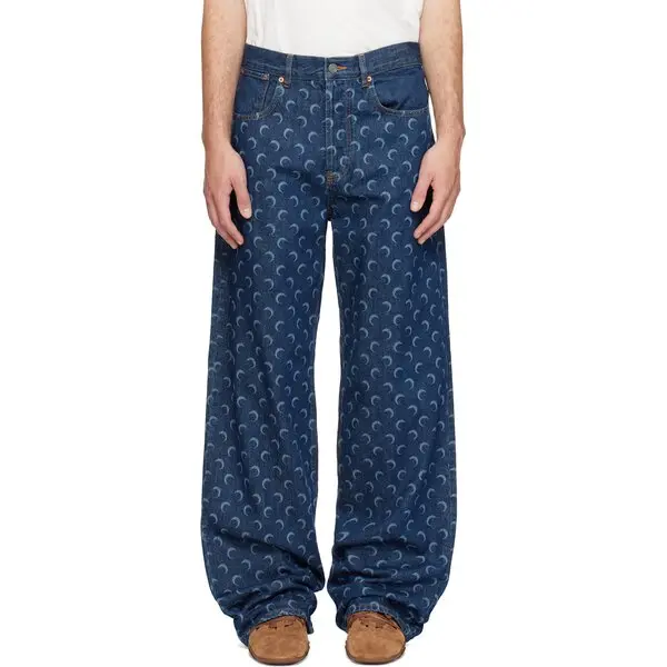 MARINE SERRE Denim Straight Jeans