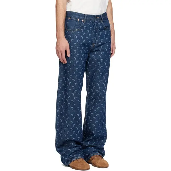 MARINE SERRE Denim Straight Jeans