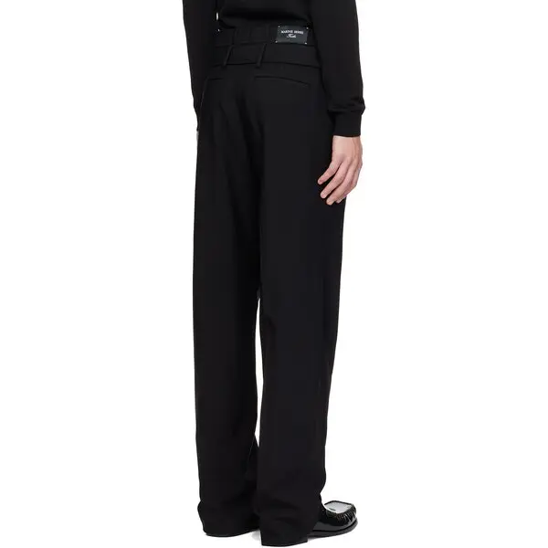 MARINE SERRE Tailored Wool Flare Pants