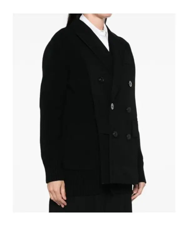 Sacai Double-breasted Layered Cardigan
