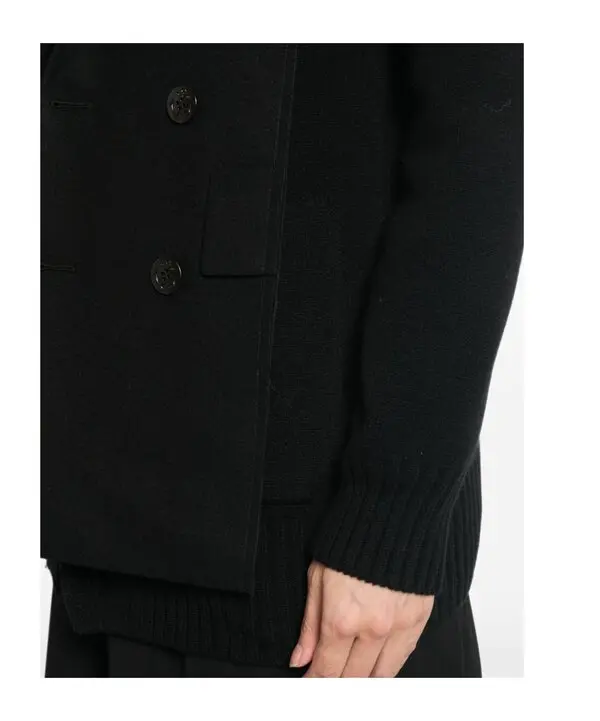Sacai Double-breasted Layered Cardigan