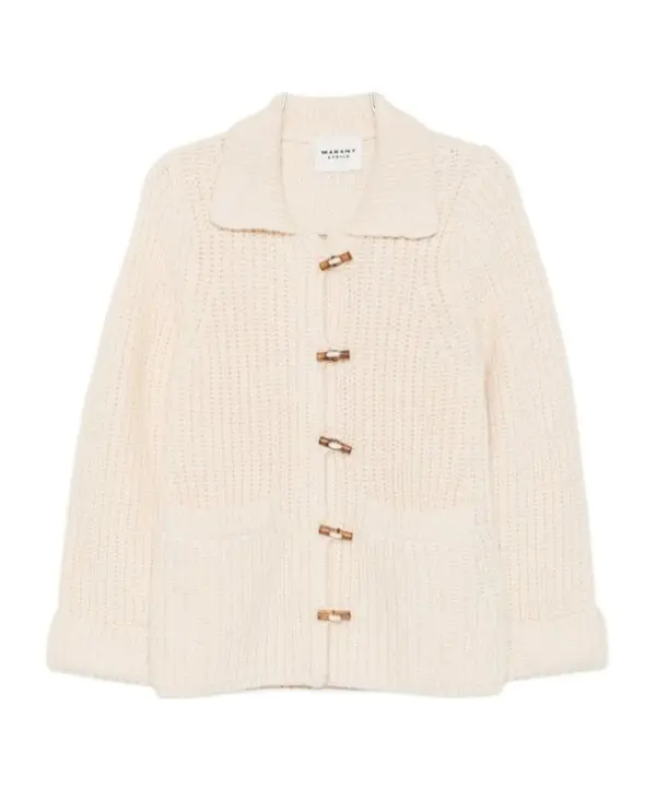 Isabel Marant Étoile Ribbed Knit Cardigan With Toggle Fastening - Beige