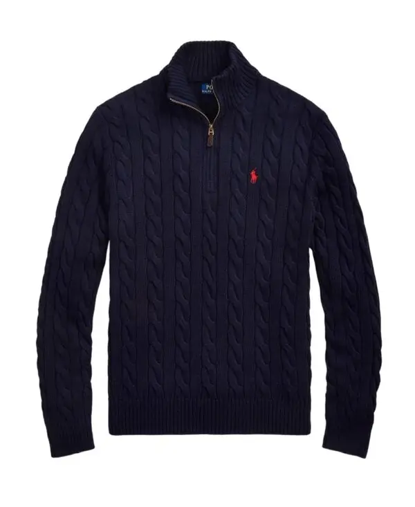 Polo Ralph Lauren Quarter Zip Cable Knit Sweater