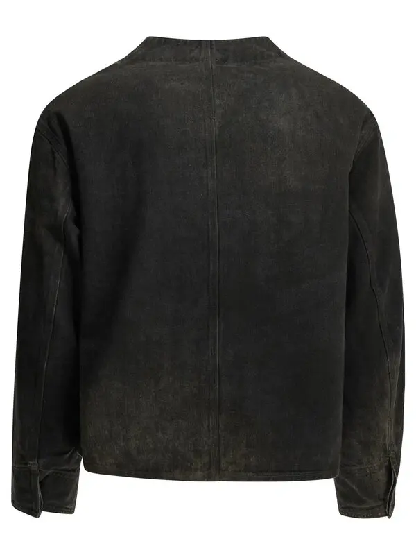 A.PRESSE Engineer Collarless Multi-pocket Denim Jacket