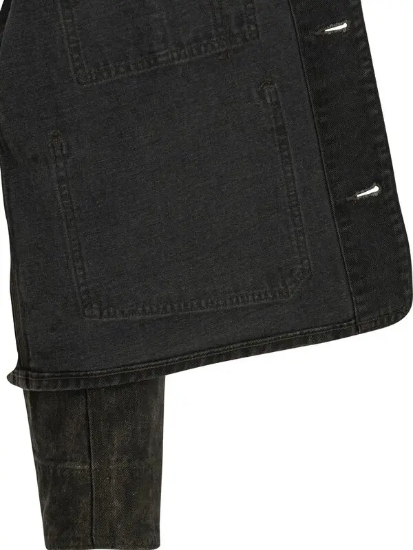 A.PRESSE Engineer Collarless Multi-pocket Denim Jacket