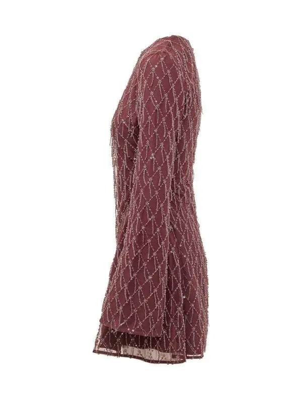 ROTATE BY BIRGER CHRISTENSEN Sequins Mini Flared Dress