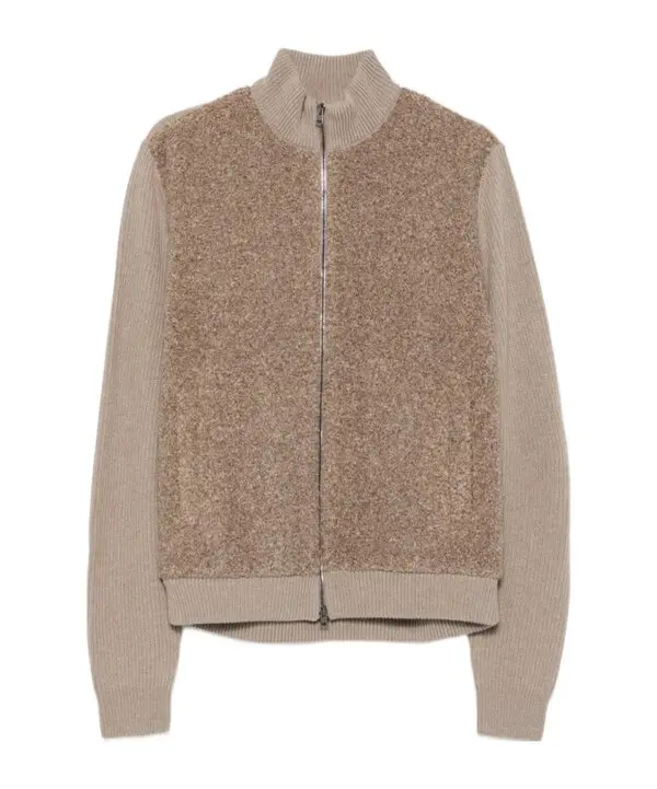 Herno Long-sleeve Zip-up Cardigan - Brown