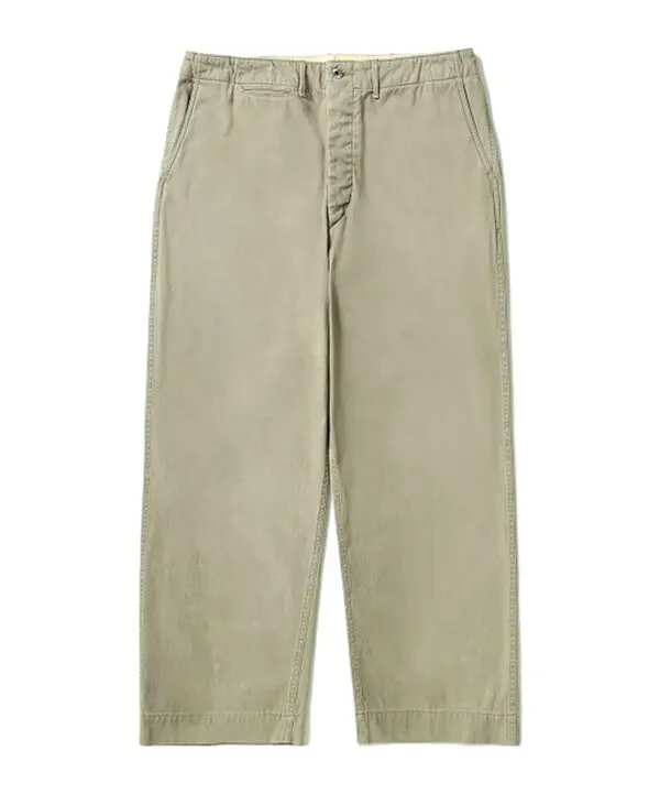 A.PRESSE Retro Casual Trousers - Greige