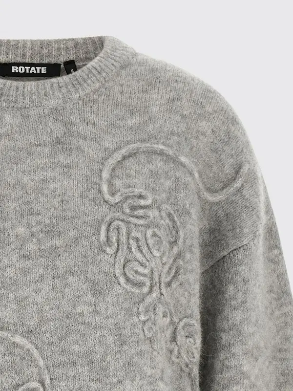 ROTATE BY BIRGER CHRISTENSEN 3d Flower Knit Crew Neck Jumper