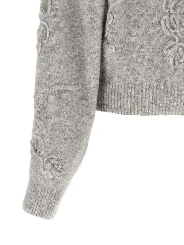 ROTATE BY BIRGER CHRISTENSEN 3d Flower Knit Crew Neck Jumper