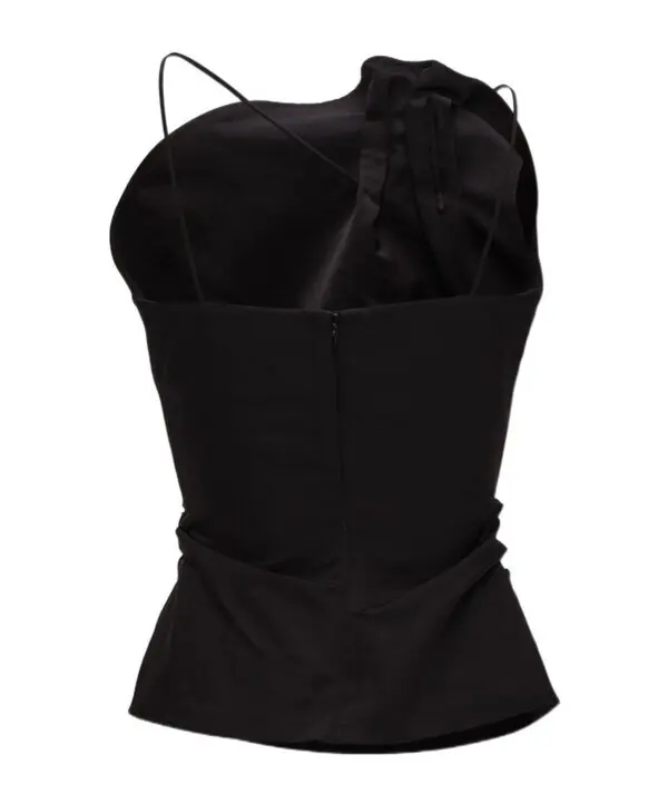 Magda Butrym Rose One-shoulder Top