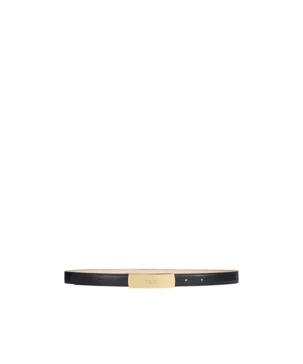 Balmain Smooth Leather Belt - Black