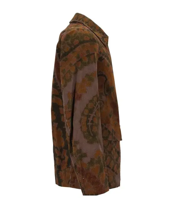 Dries Van Noten Braxton Giant Paisley Print Corduroy Jacket