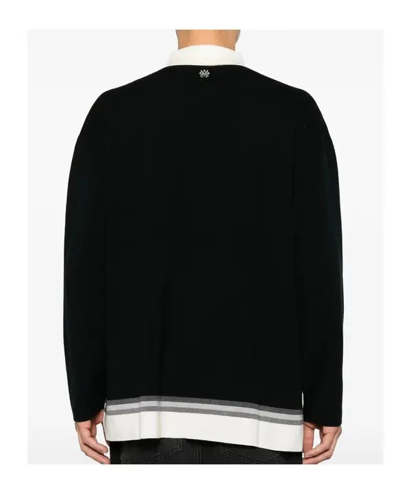 Amiri Long-sleeve Knitted Polo Shirt