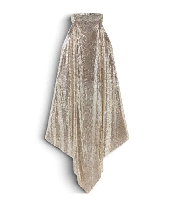 Stella McCartney Chainmail Halterneck Top - Silver