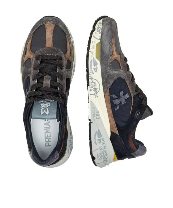 Premiata Lace-up Round Toe Low-top Sneakers