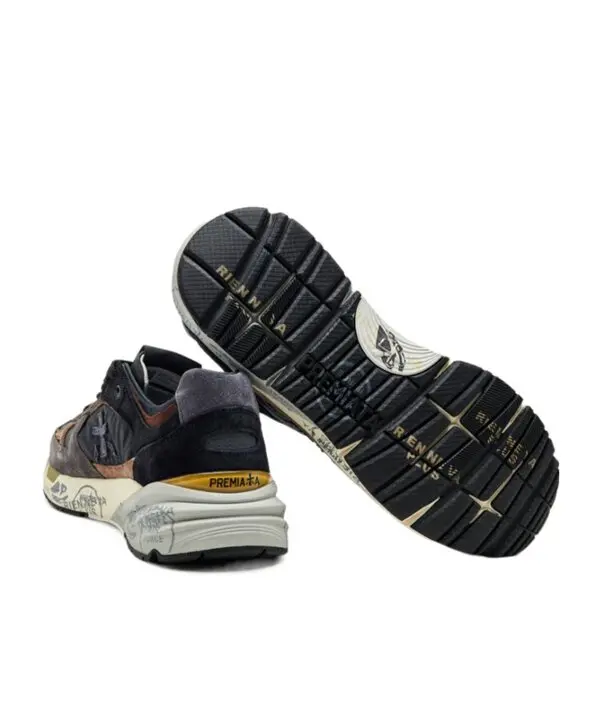 Premiata Lace-up Round Toe Low-top Sneakers