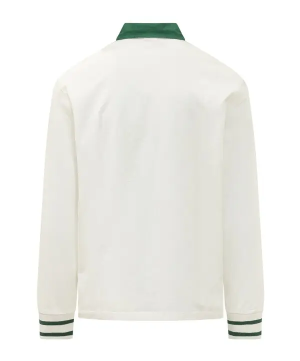 Drole De Monsieur Drôle De Slogan Long-sleeved Polo Shirt - No