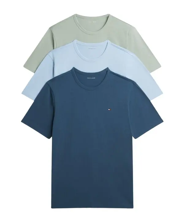 Tommy Hilfiger 3 Pack Short Sleeve T-shirts - Blue