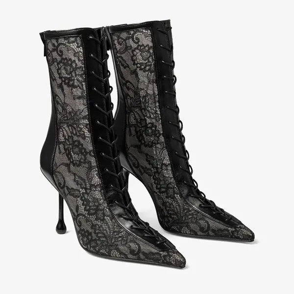 JIMMY CHOO Scarlett 95 Lace Up Ankle Boots