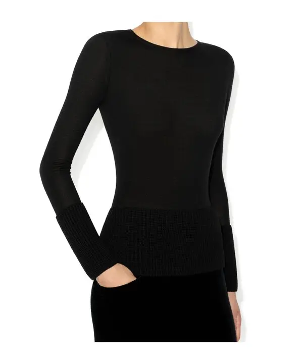 Alaïa Long-sleeved Crew Neck Sweater