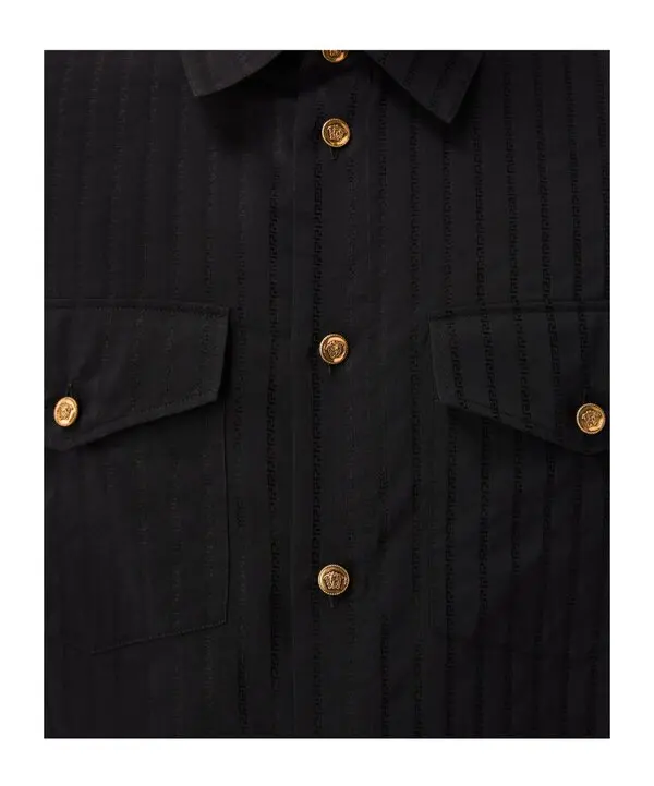Versace Jacquard Cotton-silk Regular Shirt