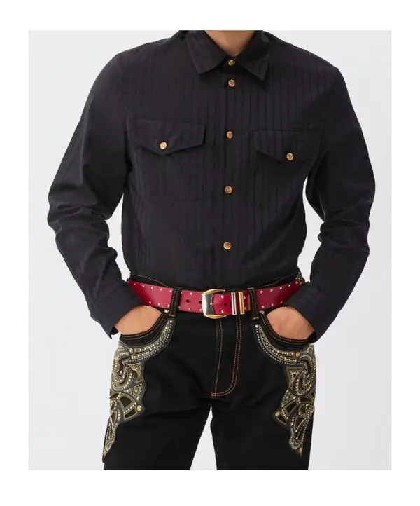 Versace Jacquard Cotton-silk Regular Shirt