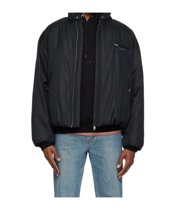 WOOYOUNGMI Logo-print Zip-up Bomber Jacket - Black