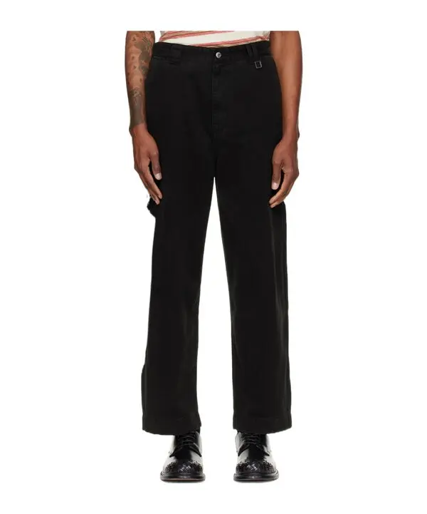 WOOYOUNGMI Logo Casual Pants - Black