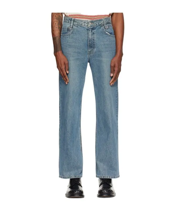 WOOYOUNGMI Logo Jeans - Blue