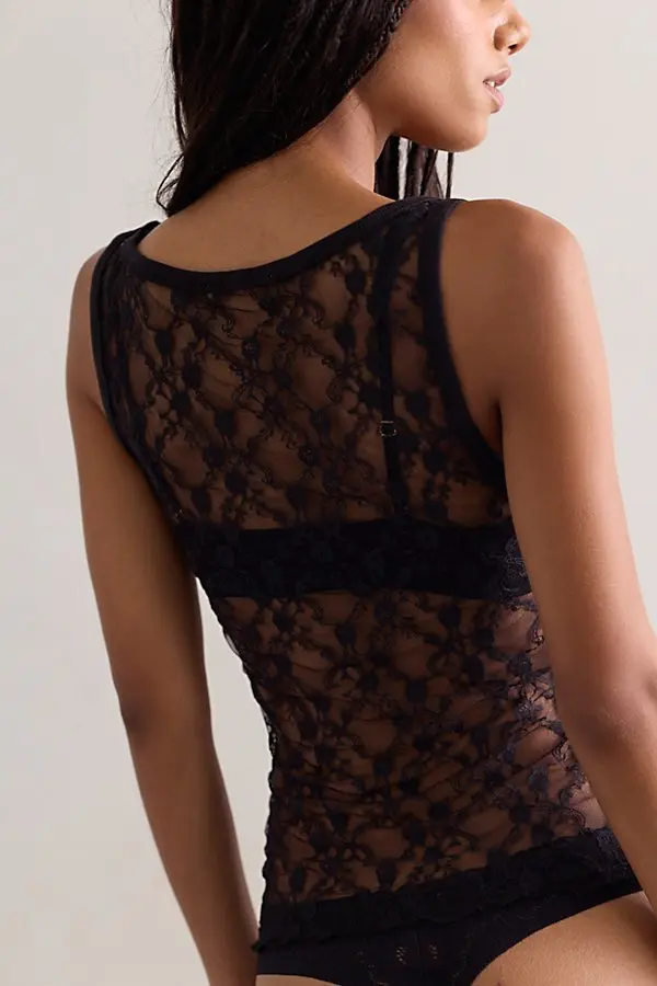 Free People See You Layer Lace Tank - Black