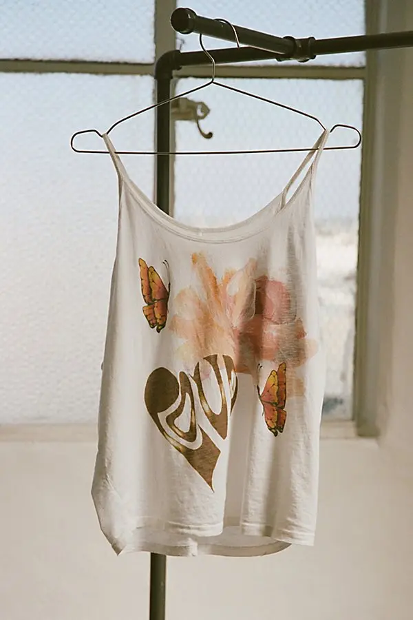 Free People X Juliet Johnstone Graphic Tank - Ivory