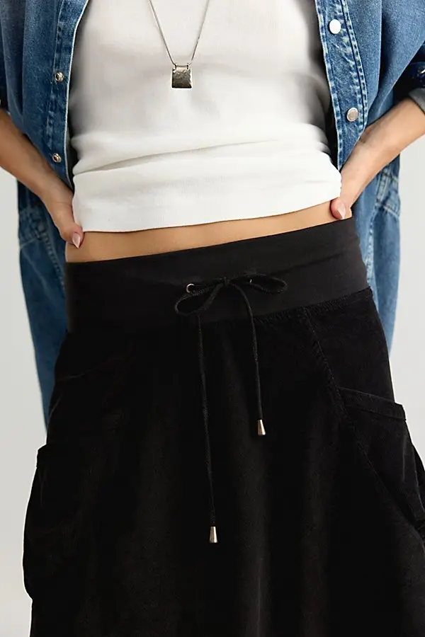 BOOM SHANKUR Cord Guru Midi Skirt
