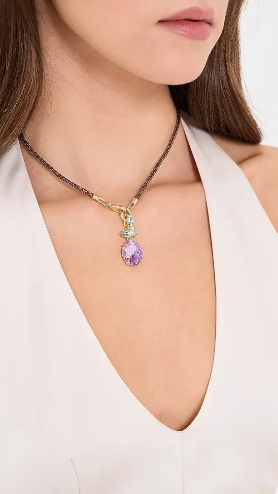ROXANNE ASSOULIN Crystal Granita Le Petite Cord Necklace