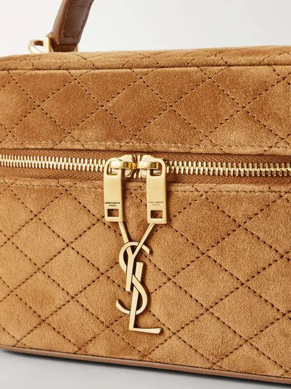 Saint Laurent Gaby Suede Shoulder Bag - Brown