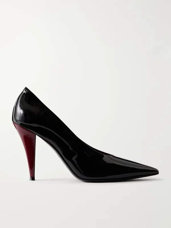 Givenchy Patent Leather Pointed Toe Pumps - Black