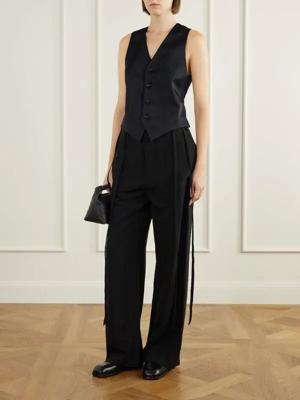 ANN DEMEULEMEESTER Stanse Belted Crepe Vest