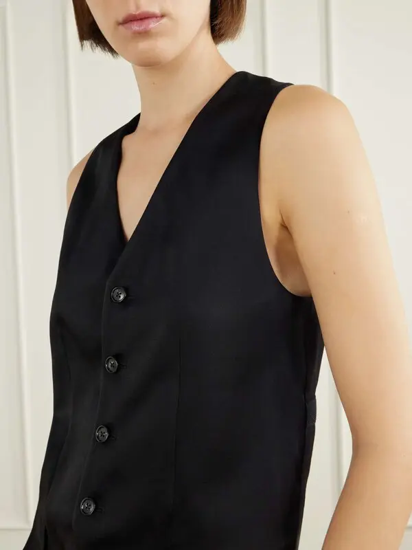 ANN DEMEULEMEESTER Stanse Belted Crepe Vest